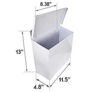 NACH Mailboxes for Outside Wall Mount, 11.5 x 5 x 13 inches, White Mailbox for Door, Waterproof Mailbox for Outside - The Chelsea Mailbox