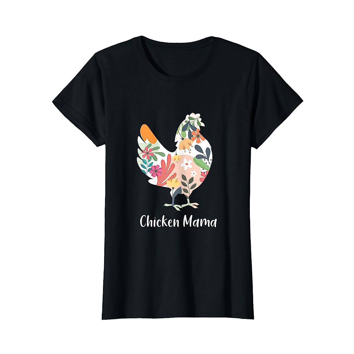 Chicken Mama Flowers Farmer Mother's Day T-Shirt