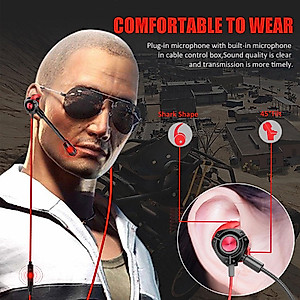 YYUNJINI Gaming Headset with Microphone Wired Gaming Earbuds PC for PS4 PS5 Xbox One Playstation 5 Games Mobile Phone,Detachable Stereo Bass Earphones Noise Cancelling Gaming Headphones with Mic Black