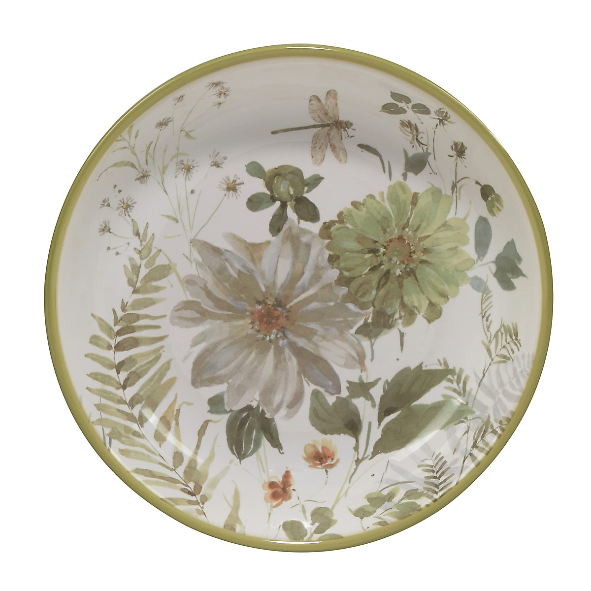 Certified International Green Fields 38 oz. Soup/Pasta Bowls, Set of 4 Assorted Designs