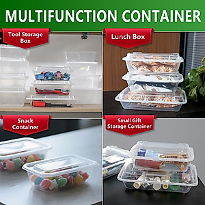 NutriBox [40 Value Pack] single one compartment 24 OZ Meal Prep Plastic Food Storage Containers - BPA Free Reusable Lunch Bento Box with Lids - Spill proof,Microwave, Dishwasher and Freezer Safe