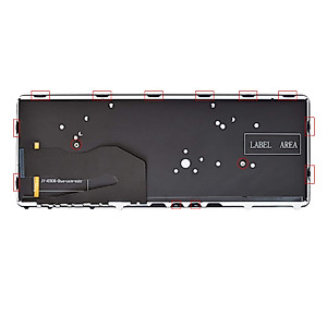 SUNMALL Laptop Keyboard Replacement with Backlit (Without Pointer) Compatible with HP EliteBook 840 G1 G2 / 850 G1 G2 / 745 G1 G2/HP ZBook 14 Series Laptop US Layout (with Silver Frame)