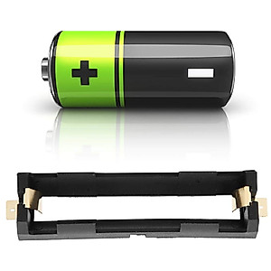 Rechargeable Battery Charger, 2Pcs Black Rechargeable Single Battery Charger Case Battery Holder Box Battery Storage Container for SMD DIY Charging Power Supply