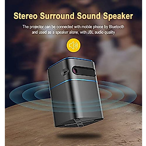 D042 Portable Digital Wireless Projector with HD Smart WiFi Video Portable. 3600 Lumens Surround Sound connectivity for Best Movie Sound Performance. Android 9 with Full Market Support.