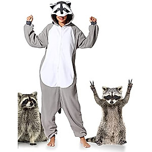ofodoing Adult Animal One-piece Pajamas Cosplay Animal Homewear Sleepwear Jumpsuit Costume for Women Men