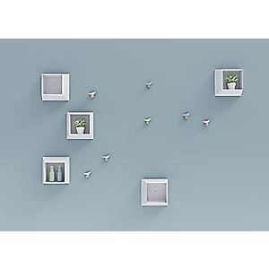 MITLOXX Decorative Wall Hooks, Bird Hooks Wall Mounted, Plastic Bird & Wooden Peg, Decorative Hooks for Hanging Things-Coat, Towel, Hat etc. Pack of 2, (Green)