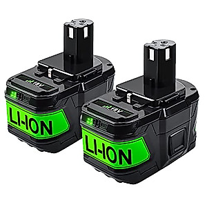 【Upgraded 7000mAh】 2Pack Replacement for Ryobi 18V Battery Lithium ONE+ P108 P102 P103 P104 P105 P107 P109 P122 Cordless Power Tools Battery with LED Indicator
