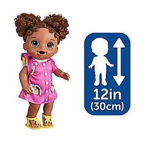 Baby Alive Time for School Baby Doll Set, 12 Inch, Back to School Toys for Girls & Boys, Black Hair, Preschool Gifts for Kids, Ages 3+ (Amazon Exclusive)