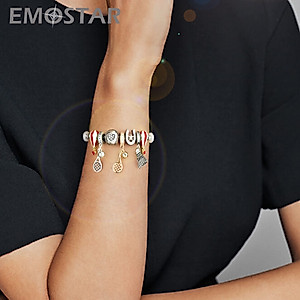 Tennis Ball and Racket Dangle Charms fits Pandora Sport Bracelet, 925 Sterling Silver Tennis Racquet Pendant Beads with CZ, Gift for Sister/Brother or Son/Daughter/Sport Lover