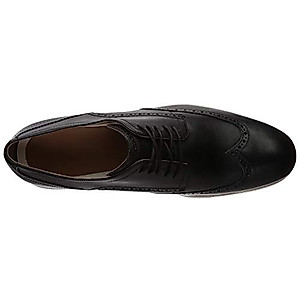 Cole Haan Men's Original Grand Shortwing Oxford Shoe, Black Leather/White, 12 Medium US