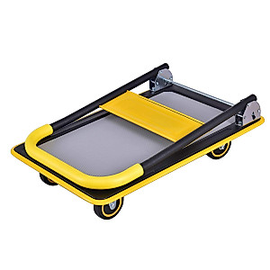 TimmyHouse Moving Cart Heavy Duty Folding Warehouse Utility Dolly Push Hand Truck Trolley