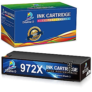 DOUBLE D 972X 972A (Upgraded Chip) Compatible Replacement for HP 972X 972A 972 Ink Cartridges, for HP PageWide Pro 477dw 477dn 577dw 577z 452dn 452dw 552dw P55250dw P57750dw, 1 Black