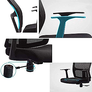 KXDTZ Desk Task Computer Chair Fabric Low Back Office Chair with Adjustable Height, for Reception Dinning Conference Room
