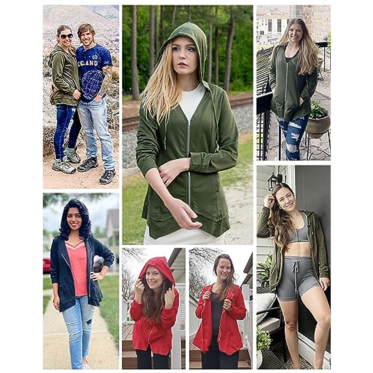 Zeagoo Lightweight Sweatshirt Hoodies for Women Casual Cotton Hooded Jackets for Fall Actvie Hoodie, Grey S