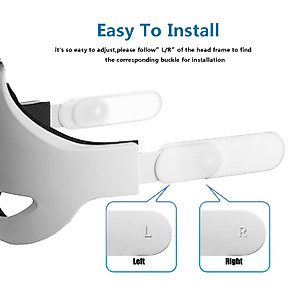 Syolin Q2 Adjustable Head Strap for Oculus Quest 2, All-in-one Vr Headset Adjustable Lightweight Ergonomic Comfortable Head Strap Reduce Head Pressure Comfortable Touch.