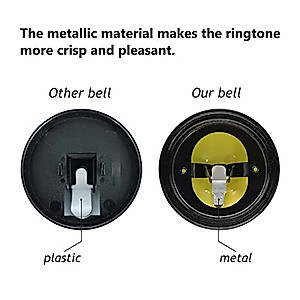 2 Pack Call Bell, 3.35" Diameter Metal Bell, Service Bell for Desk, Hotels, School, Restaurant, Smile Yellow