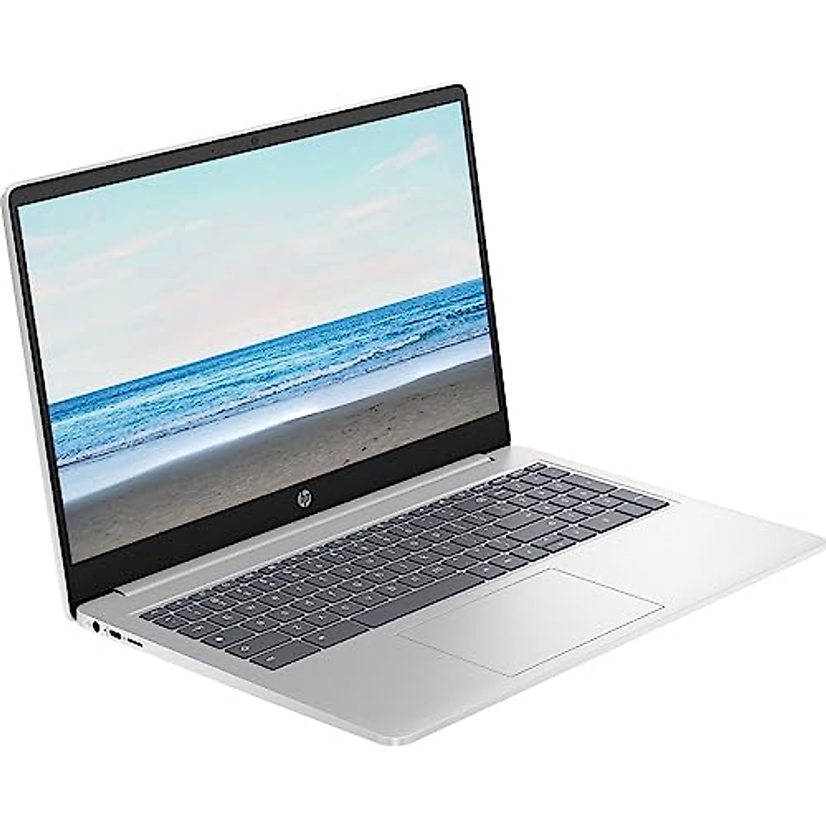 HP 2023 Newest Chromebook 15.6" HD Laptop, Intel Quad-Core N200(> N6000), 8GB LPDDR5 RAM, 128GB Storage(64GB eMMC+64GB Micro SD), Full Size Keyboard, Webcam, WiFi 6, Fast Charge, Chrome OS