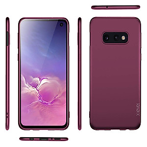X-Level Galaxy S10e Slim Fit TPU Case - Ultra-Thin Matte Finish, Soft Bumper Cover, Wine Red