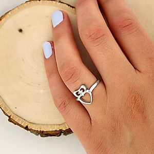 Sterling Silver 925 Owl Ring Night Bird Ring Animal Band Ring (9)