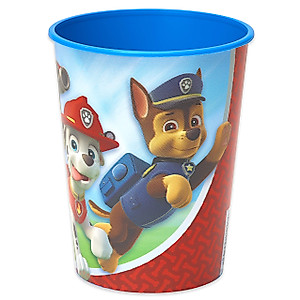 American Greetings Paw Patrol Party Supplies, Pink Plastic Cups (12-Count) & Paw Patrol Party Supplies, 16 oz. Reusable Plastic Party Cups (12-Count)