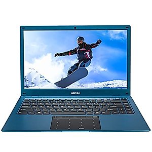 Azeyou Newest 14.1" Thin Light Business Student Laptop Computer, up to 2.8GHz Celeron N4020 Processor, 4GB DDR4 RAM, 64GB Storage, 2MP Webcam, WiFi, Bluetooth, Windows 11 Laptop Blue