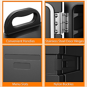 GOFLAME Catering Food Warmers, Hot Boxes Catering for 5 Full-Size Pan, 81 Quart Capacity, Stackable, Handles, Portable Insulated Food Carrier for Family Gathering, Canteen, Restaurant