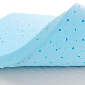 Maxzzz Queen Mattress Topper,2 Inch Ventilated Design Memory Foam Queen Mattress Topper,Cooling Gel Infused Swirl Foam Pad for Pressure Relief Back Pain, CertiPUR-US Certified