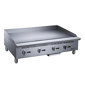 Dukers DCGM48 48 Inch Commercial Gas Griddle with 4 Burners Natural Gas/Liquid Propane