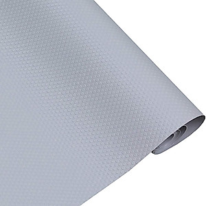 EVA Washable Waterproof Non-Adhesive Shelf Drawer Liner Roll for Refrigerator Kitchen Bathroom Cabinets Drawer Shelves Cupboard (Grey)