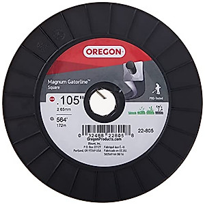 Oregon 22-805 Gatorline Heavy-Duty Professional Magnum 3-Pound Spool of .105-Inch-by-564-Feet Square String Trimmer Line Gray