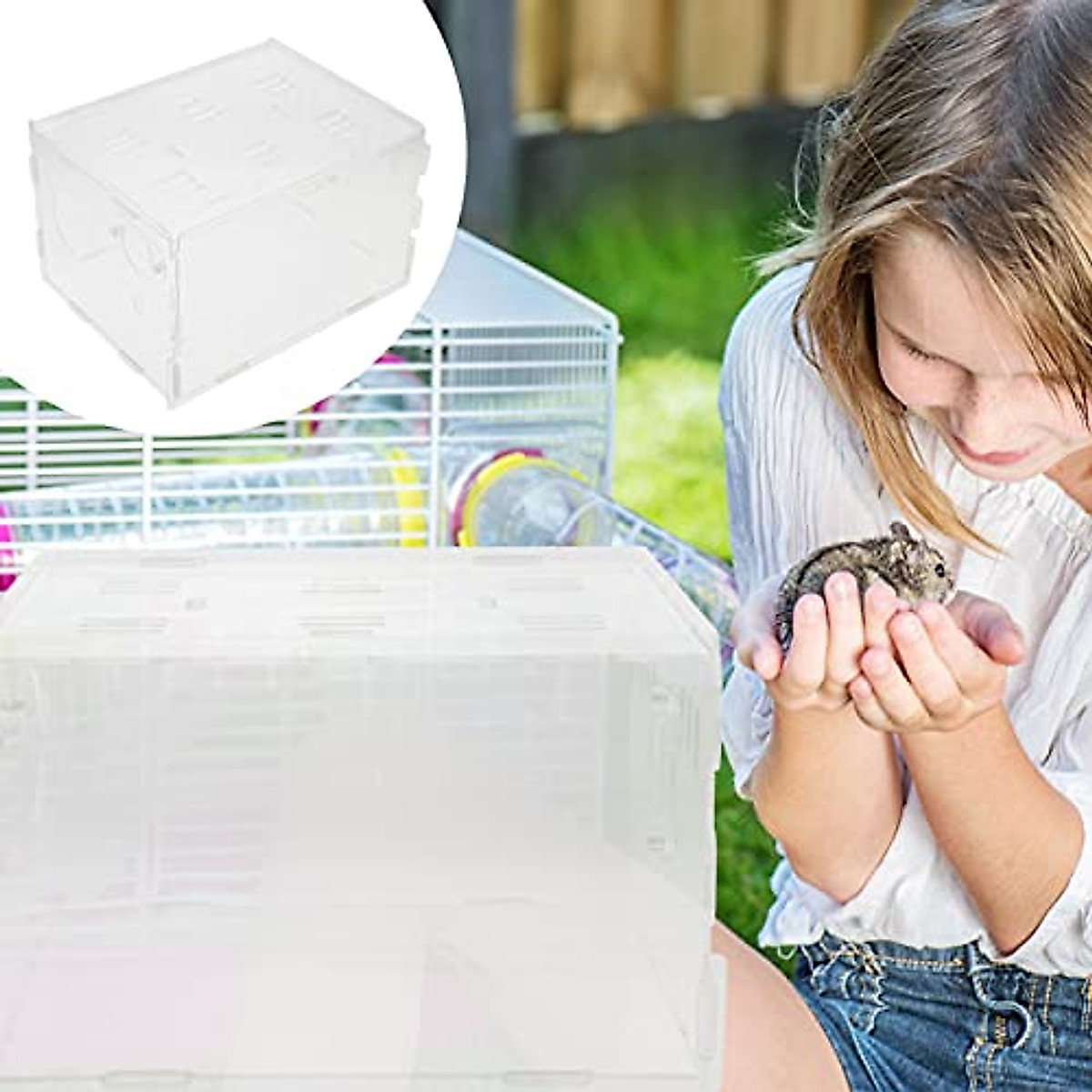 Mipcase Pet Playpen Chinchilla Cage Hamster Supplies Acrylic Small Animal Gerbil House Rabbit cage Bunny Habitat Acrylic Hamster cage Chinchilla Cage Hamster Supplies Chinchilla Cage