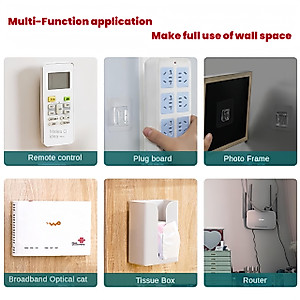 Nertmon Double Sided Adhesive Hooks 20 Set |Double Sided Wall Hook Wall Hooks for Hanging, Self Adhesive Hooks|No Nails Picture Hangers for Bathroom Kitchen Office Hanging