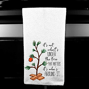 It's Not What's Under the Tree Kitchen Towel Holiday Home Decor Microfiber