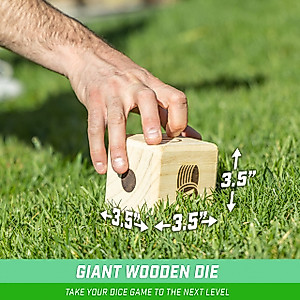 GoSports Left Right Middle Giant Dice Game - 3.5" for Indoor/Outdoor Play - Foam or Wood Dice