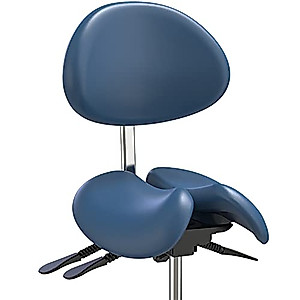 oiakus Saddle Chair, Ergonomic Dentist Stool, Adjustment Lift Rotating Makeup Chair, for Dental Lab Salon Massage Studio Office