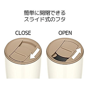 Thermos JDP-400 WH Vacuum Insulated Tumbler with Lid, 13.5 fl oz (400 ml), White