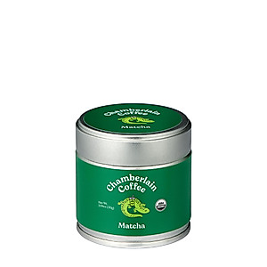 Chamberlain Coffee 100% Organic Matcha Japanese Green Tea Powder, Vegan, Gluten-Free 1oz tin