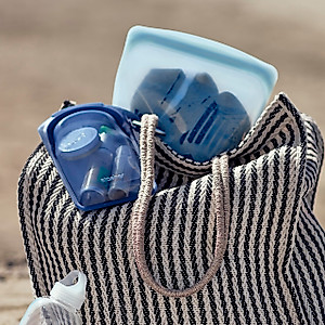 Stasher Platinum Silicone Food Grade Reusable Storage Bag, Clear (Go Bag) | Reduce Single-Use Plastic | Cook, Store, Sous Vide, or Freeze | Leakproof, Dishwasher-Safe, Eco-friendly | 18 Oz