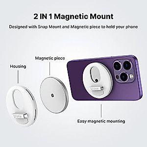 ULANZI MK-01 Continuity Camera Mount for MacBook, iPhone Camera Mount Compatible with MagSafe for iPhone 14/13/12, Magnetic Phone Webcam Mount with Desk View Support iOS 16 + & MacOS Ventura