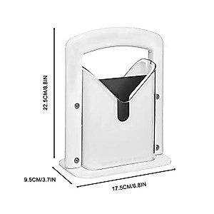 Bagel Slicer, Bagel Cutter Stainless Steel White
