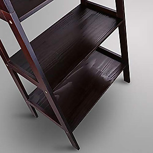 Casual Home 5-Shelf Ladder Bookcase, Espresso (New)