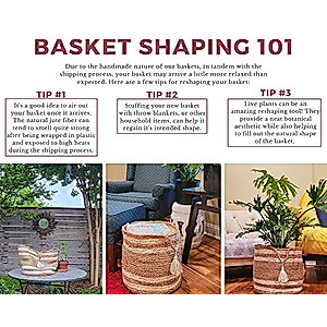 Ox Bay Handmade Braided Jute Basket