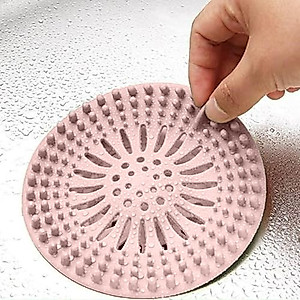 Drain Hair Catcher Durable Silicone Shower Drain Covers Easy to Install and Clean Suit for Bathroom Bathtub and Kitchen