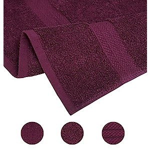 Pleasant Home Bath Sheets Set - 2 Pack – 35” x 70” - 100% Cotton - 600 GSM – Soft & Absorbent – Durable (Violet)