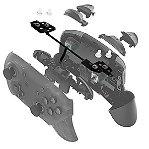 eXtremeRate Clicky Hair Trigger Kit for Nintendo Switch Pro Controller Shoulder Buttons, Custom Flashshot Trigger Stop Flex Cable for Nintendo Switch Pro Controller