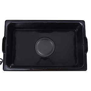 9L Electric Chafing Dish Buffet Stainless Steel Warmers Trays Server Chafer Digital Display for Catering(Black)