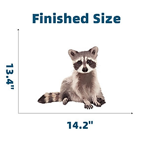 RoyoLam Lovely Raccoon Wall Decal Nursery Animal Wall Sticker Removable Peel and Stick Waterproof Wall Art Decor Stickers for Kids Baby Classroom Living Room Playing Room Bedroom