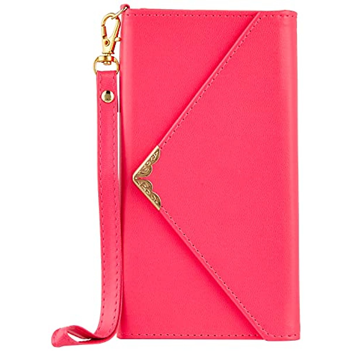 Glow Co., Ltd. 404-1-02 iPhone 11 with Strap, Multi-Functional Storage, Notebook Type Case, Magenta, Tempered Glass & Stylus Pen Included