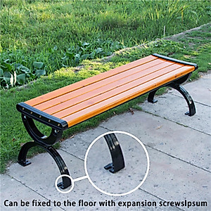 Hlaoxins Garden Bench,Outdoor Benches,2-Person Garden Benches,Cast Aluminum Chair Feet,for Lawn Yard Porch Work Entryway