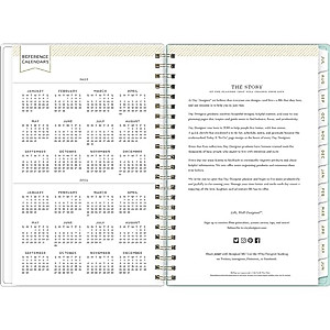 2023-2024 Blue Sky Day Designer Romance Mint 5-inch x 8-inch Academic Weekly & Monthly Planner, Multicolor (142526)